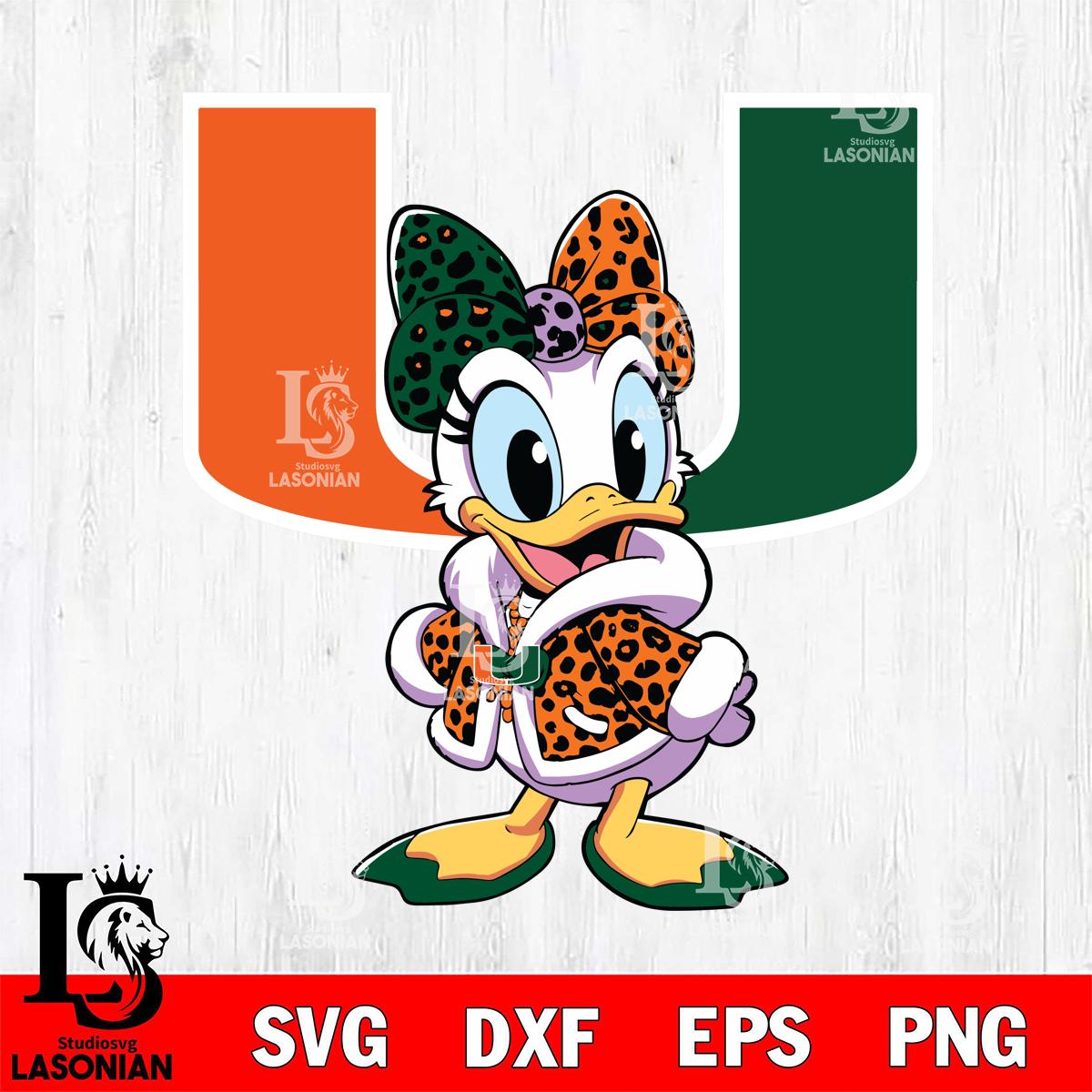 Miami Hurricanes Fancy Daisy Duck Disney – lasoniansvg