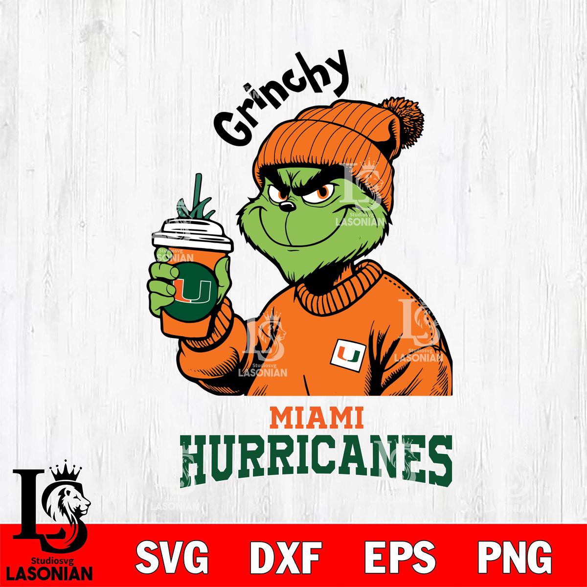 Miami Hurricanes Grinchy Bougie Christmas – lasoniansvg
