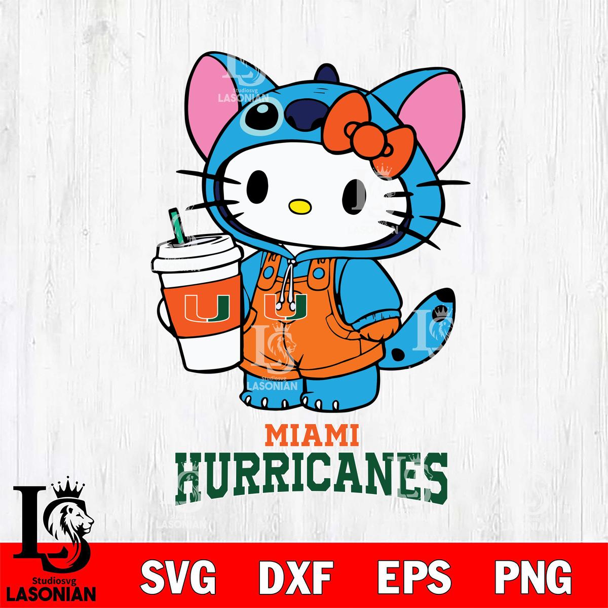 Miami Hurricanes Hello Kitty Stitch – lasoniansvg