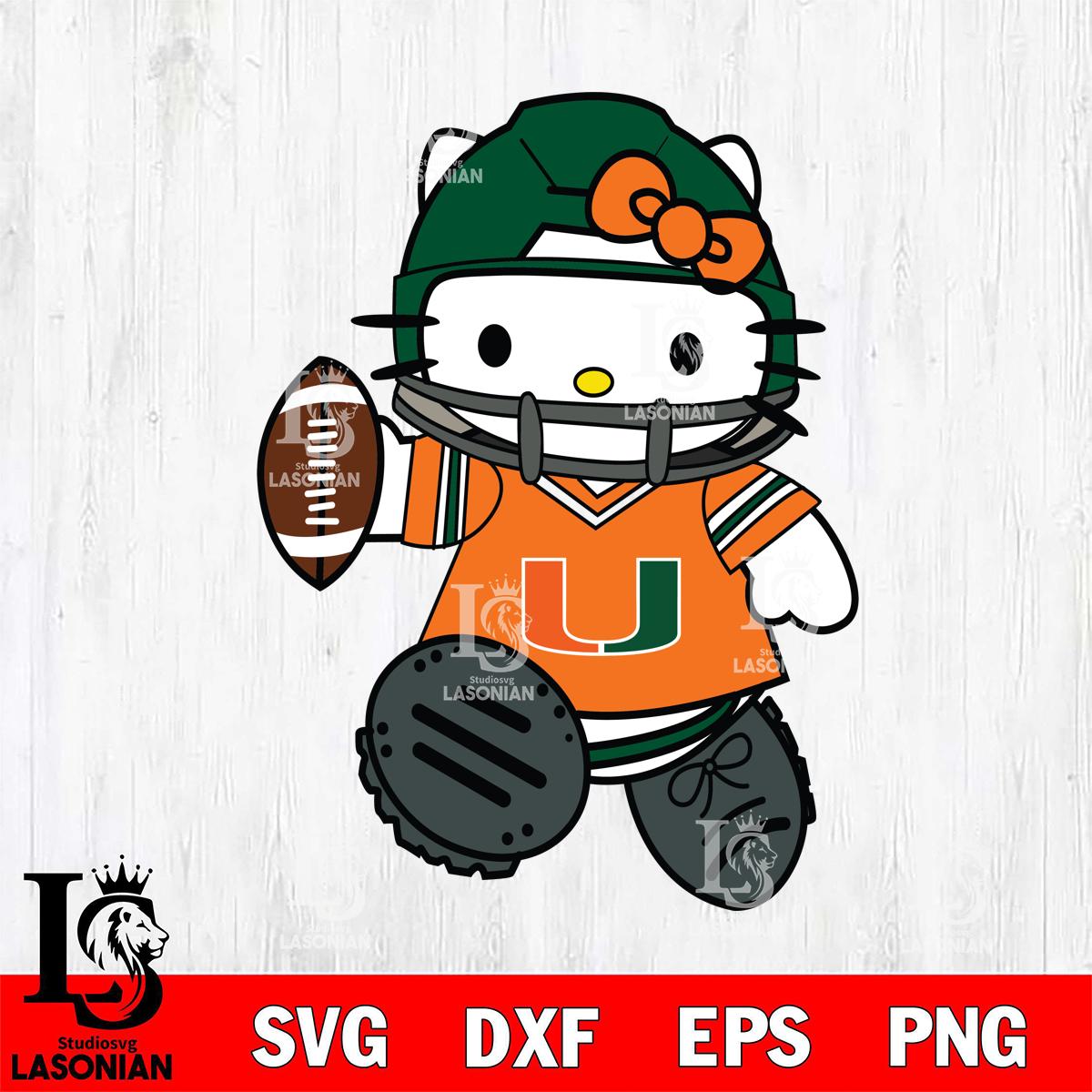 Miami Hurricanes Hello Kitty sport – lasoniansvg