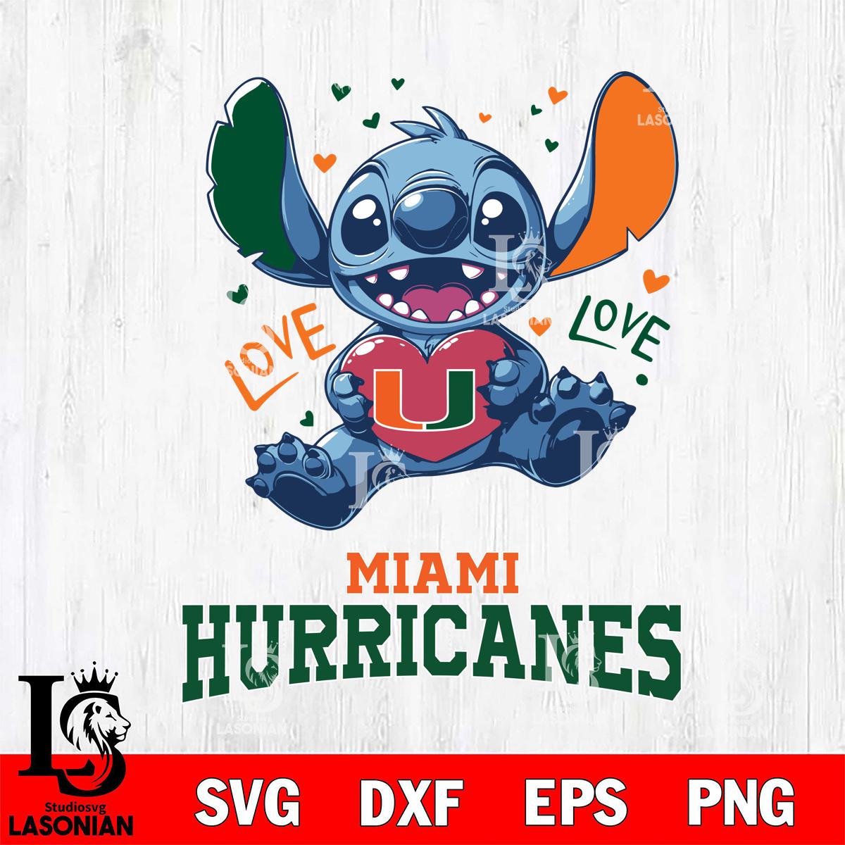 Miami Hurricanes Love Stitch – lasoniansvg