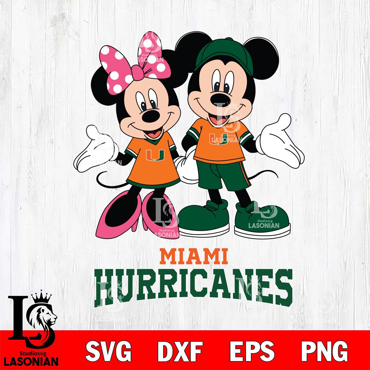 Miami Hurricanes Mickey Minnie Mouse Sport – lasoniansvg