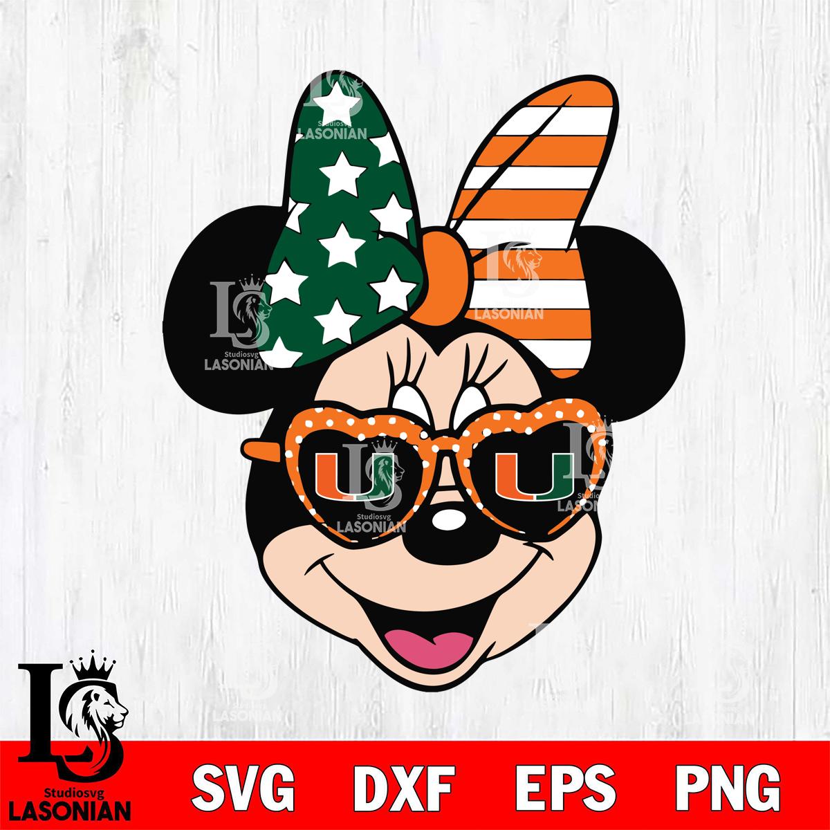 Miami Hurricanes Minnie Mouse Love – lasoniansvg