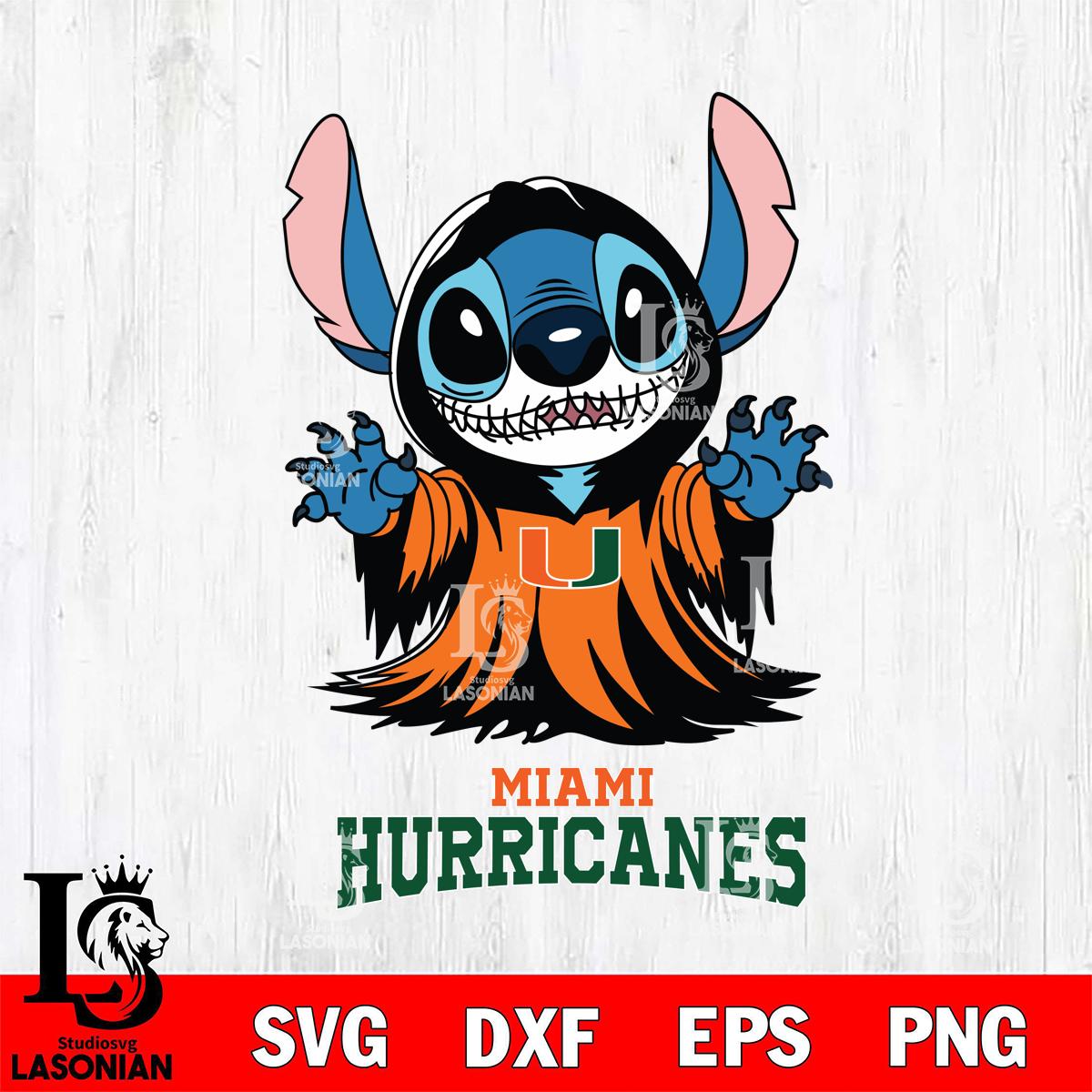 Miami Hurricanes Stitch Ghost – lasoniansvg