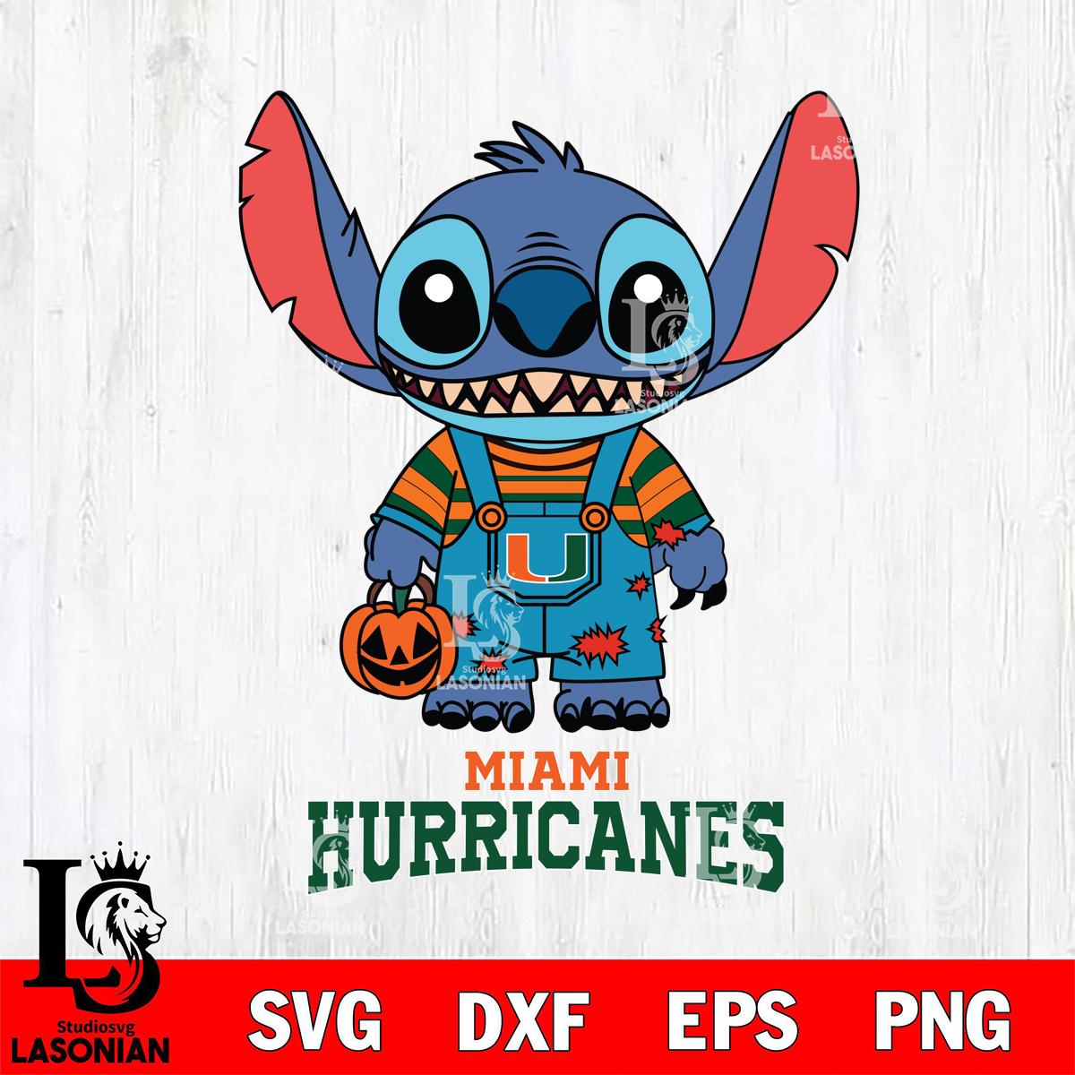 Miami Hurricanes Stitch Horror Halloween – lasoniansvg