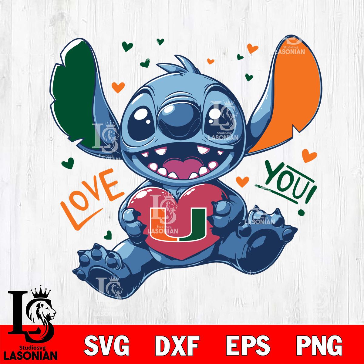 Miami Hurricanes Stitch Love – lasoniansvg