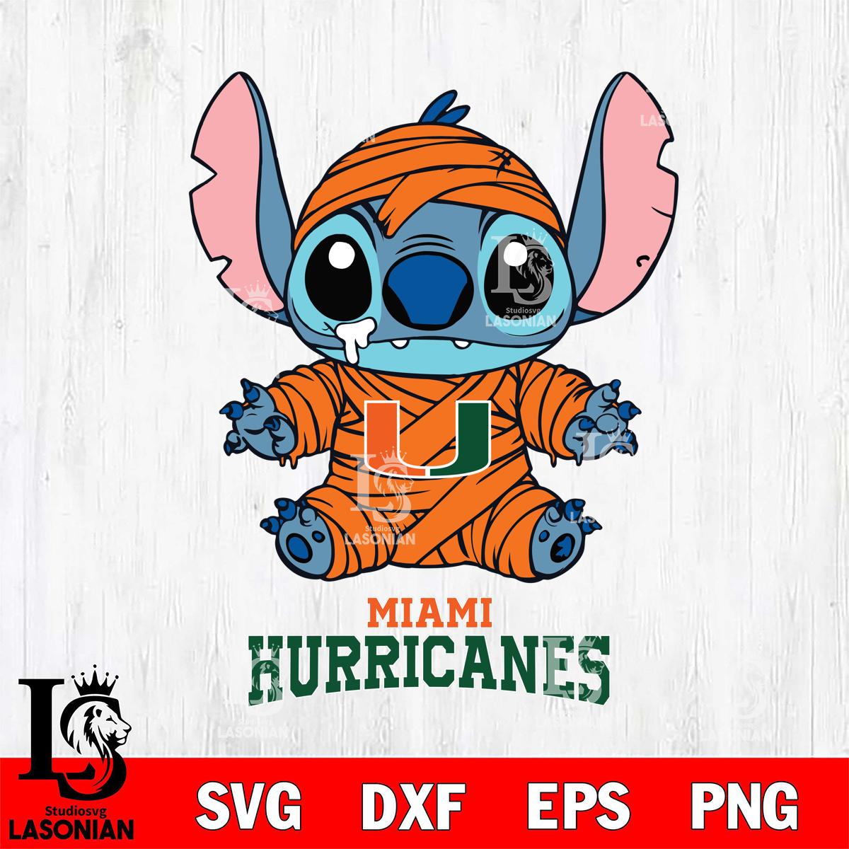 Miami Hurricanes Stitch Mummy – lasoniansvg