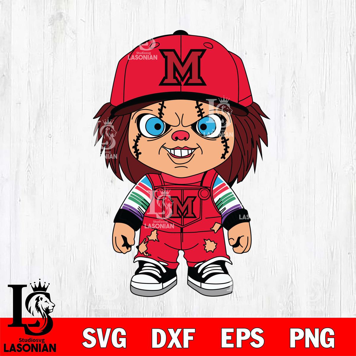 Miami RedHawks Chucky Football Horror Halloween – lasoniansvg