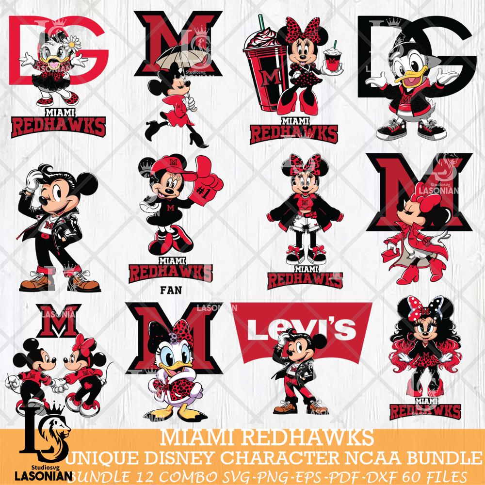 Miami RedHawks Disney character NCAA Bundle 12 – lasoniansvg