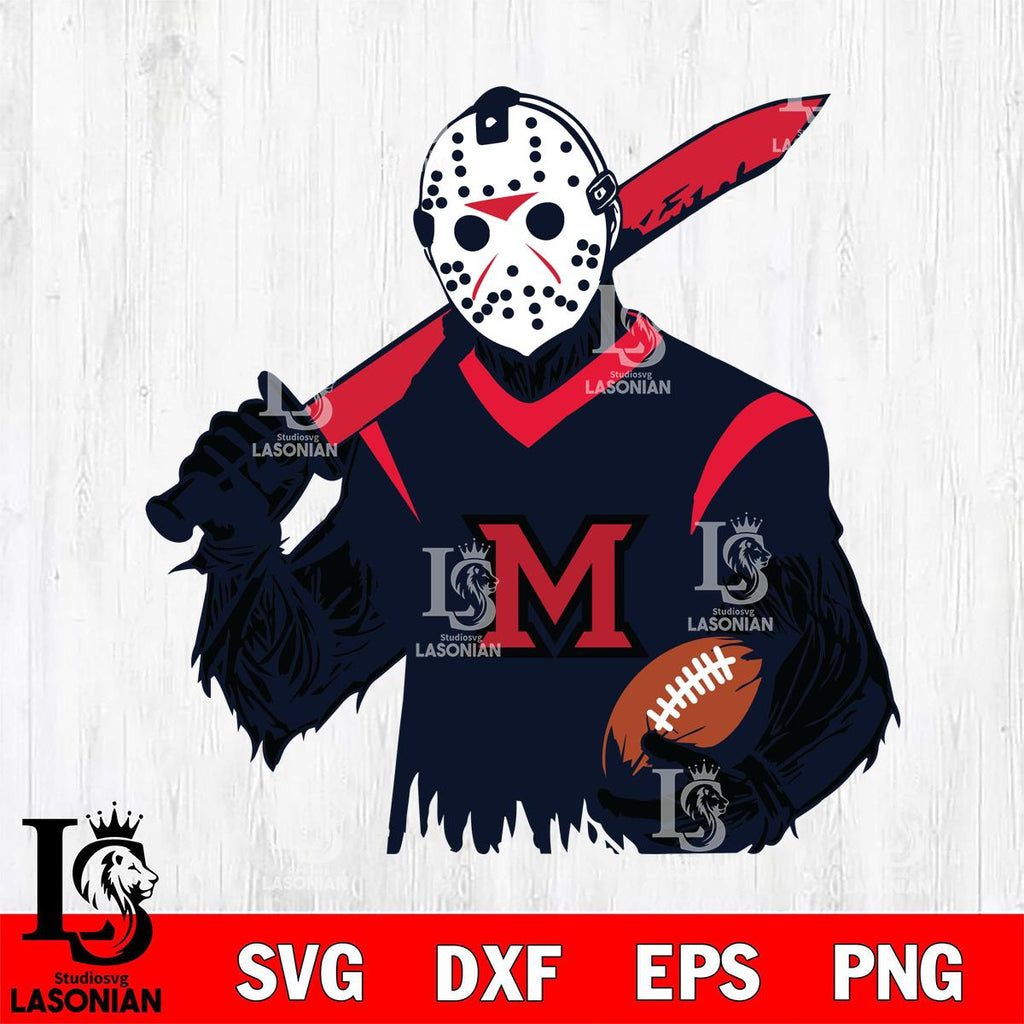 Miami RedHawks Jason Voorhees Horror Halloween 2 – lasoniansvg