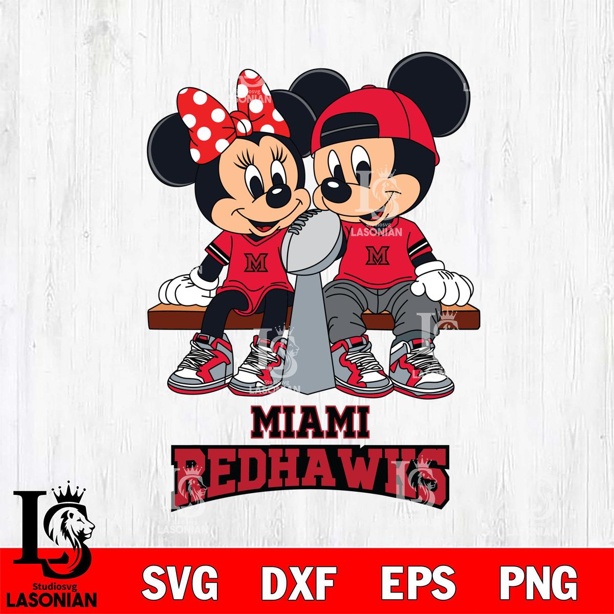 Miami RedHawks Mickey And Minnie Football Champions – lasoniansvg