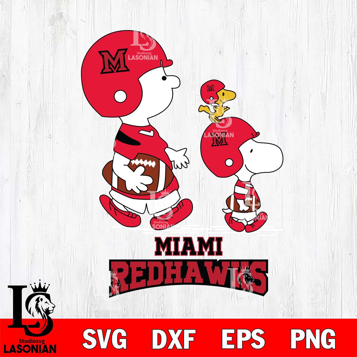 Miami RedHawks Snoopy Sport – lasoniansvg
