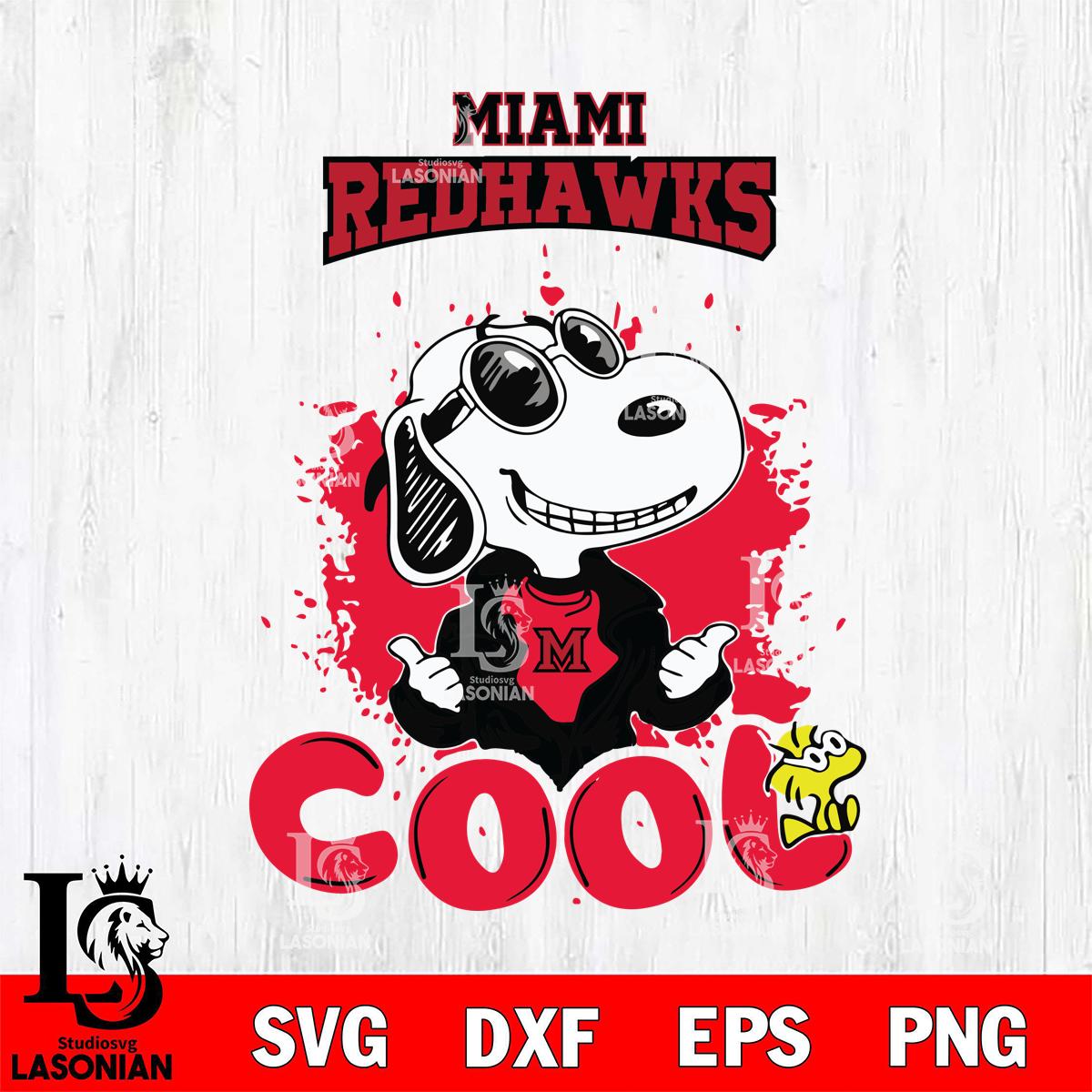 Miami RedHawks Snoopy Sport 7 – lasoniansvg