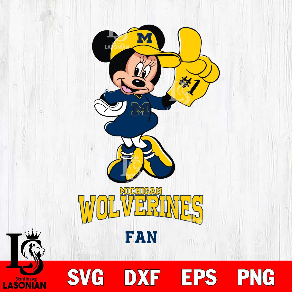 Michigan Wolverines #1 Fan Minnie Mouse – lasoniansvg