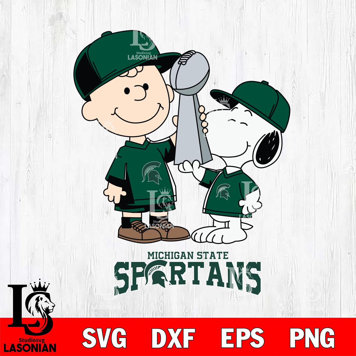 Michigan State Spartans Charlie Brown and Snoopy Champions – lasoniansvg