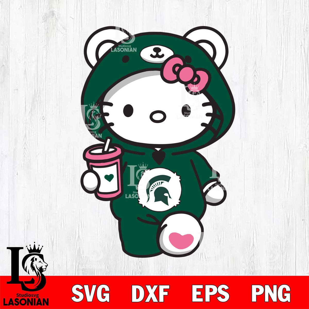 Michigan State Spartans Cute Hello Kitty – lasoniansvg