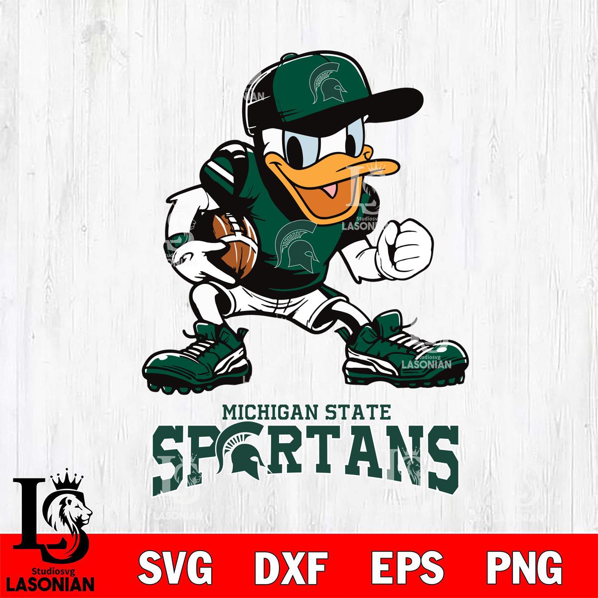 Michigan State Spartans Donal Duck Disney – lasoniansvg