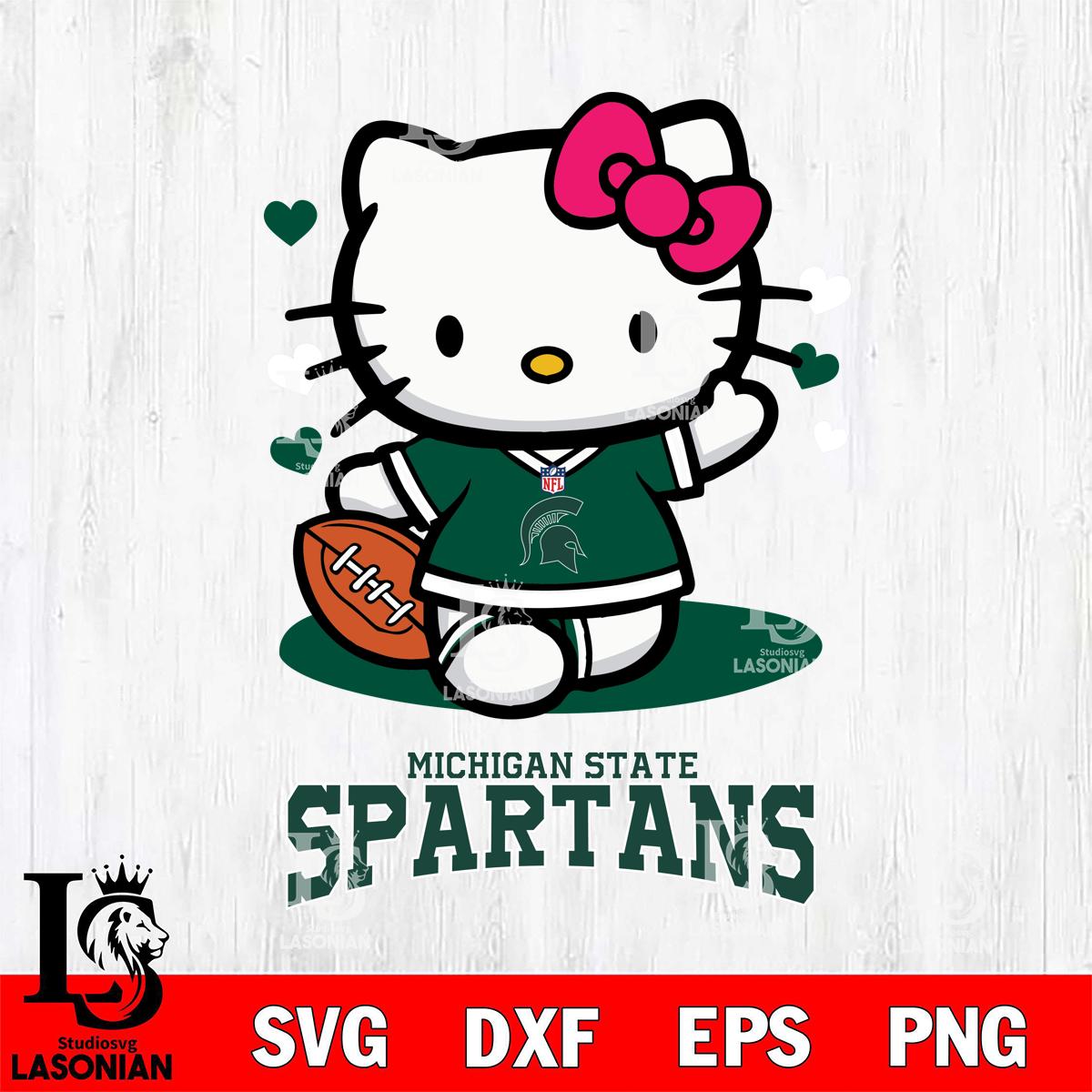 Michigan State Spartans Hello Kitty NCAA 3 – lasoniansvg
