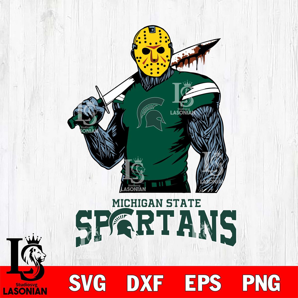 Michigan State Spartans Jason Voorhees 7 – lasoniansvg