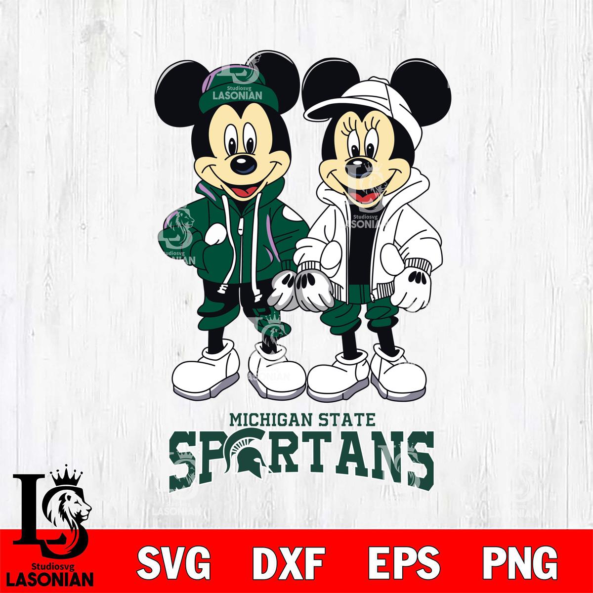 Michigan State Spartans Mickey Minnie Mouse Football – lasoniansvg