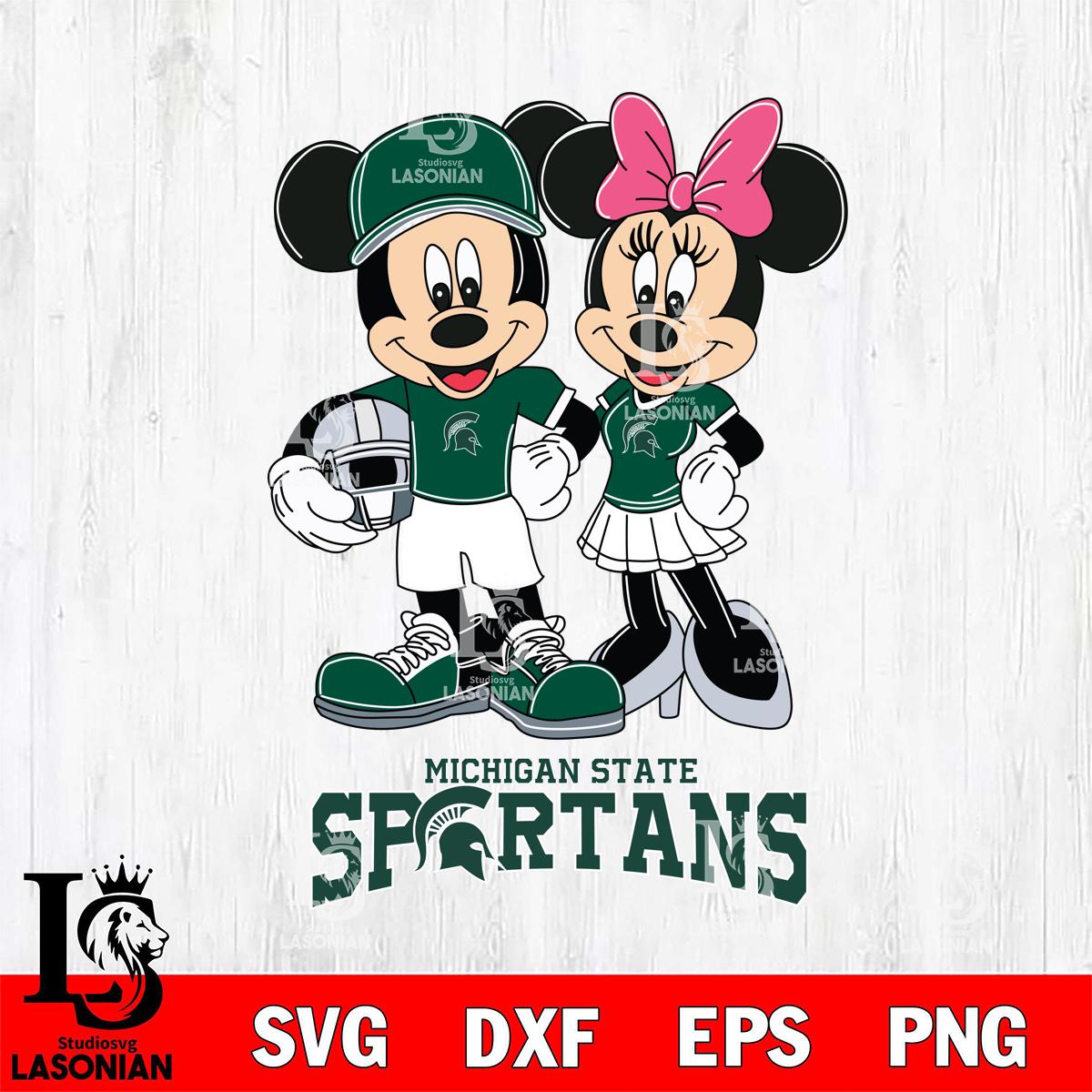 Michigan State Spartans Mickey Minnie Mouse Helmet – lasoniansvg