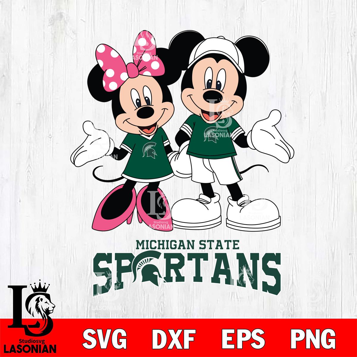 Michigan State Spartans Mickey Minnie Mouse Sport – lasoniansvg