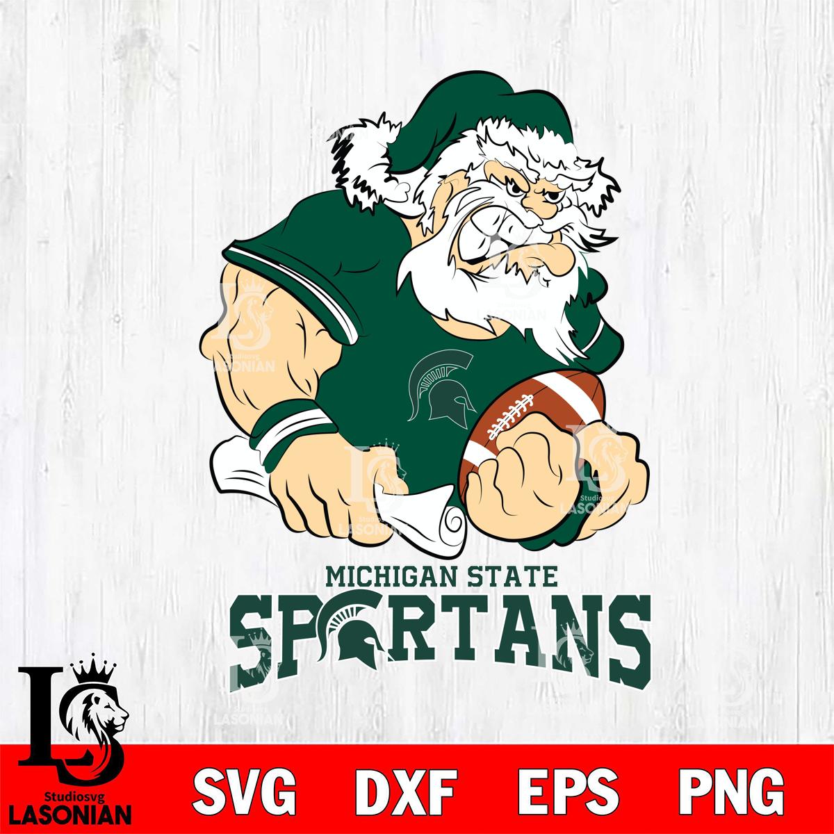 Michigan State Spartans Santa Claus Angry – lasoniansvg