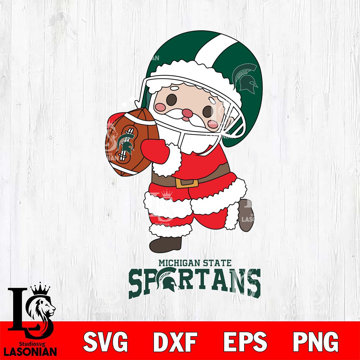 Michigan State Spartans Santa Claus Cute – lasoniansvg