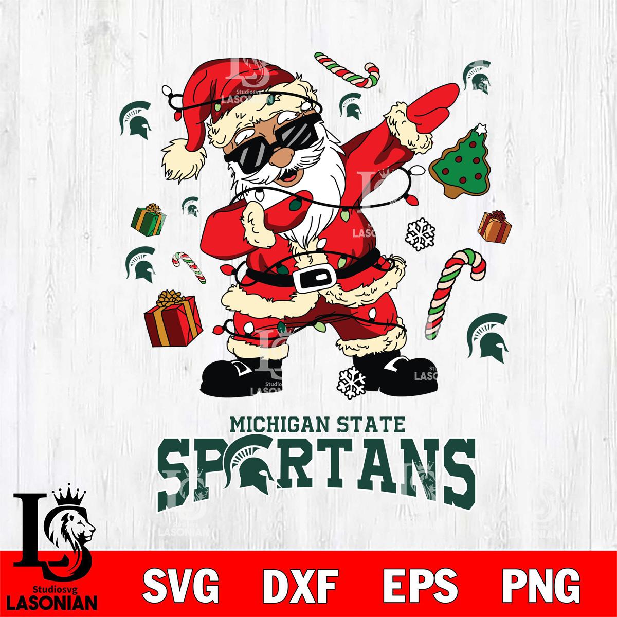 Michigan State Spartans Santa Claus Football – lasoniansvg