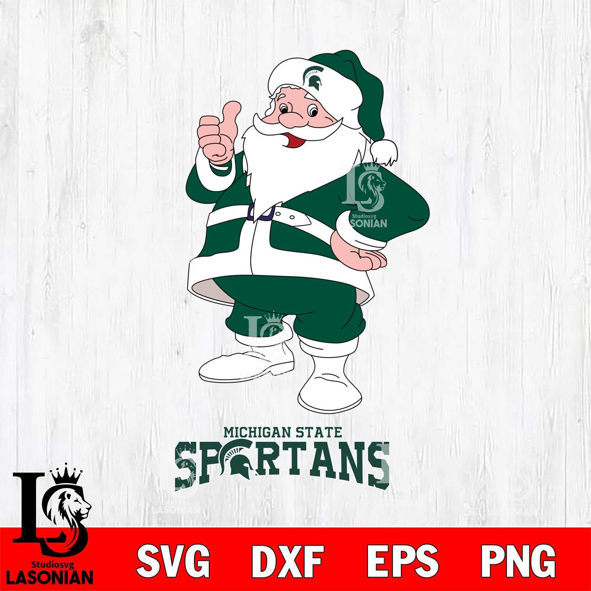 Michigan State Spartans Santa claus – lasoniansvg