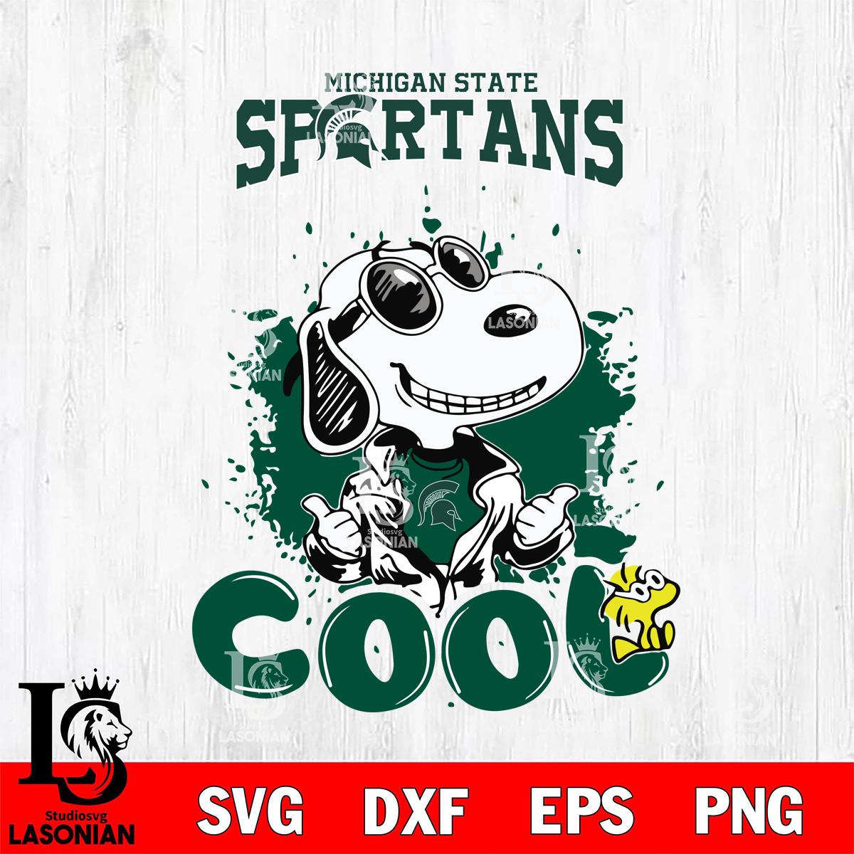 Michigan State Spartans Snoopy Sport 7 – lasoniansvg