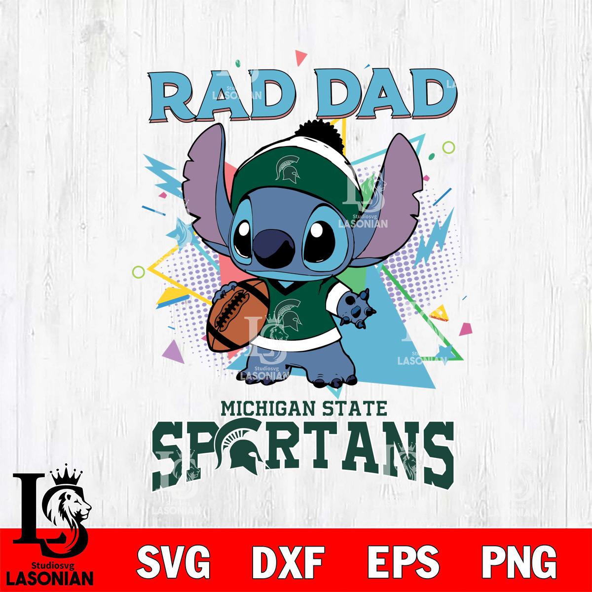 Michigan State Spartans Stitch Rad Dad – lasoniansvg