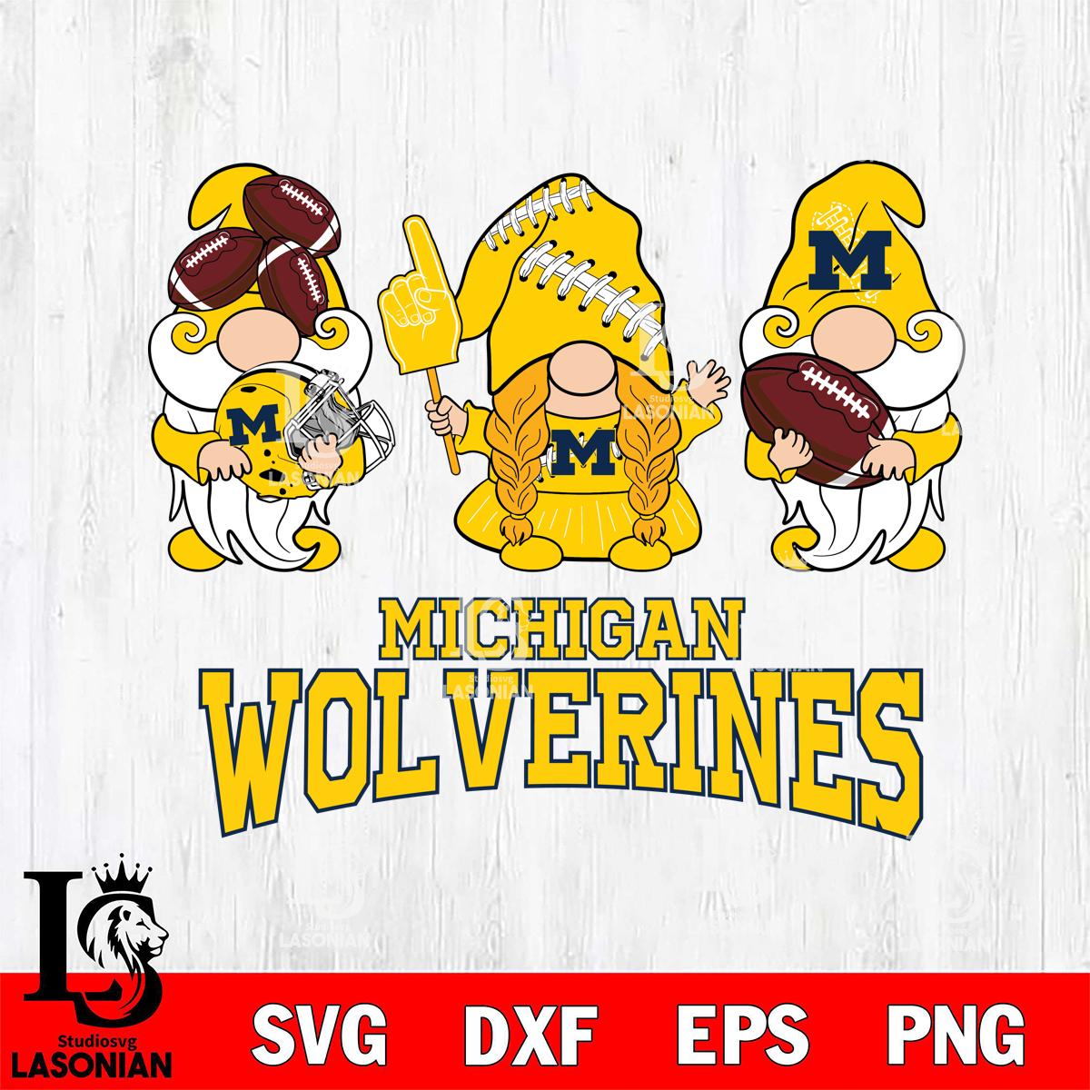 Michigan Wolverines 3 Gnomes Football – lasoniansvg