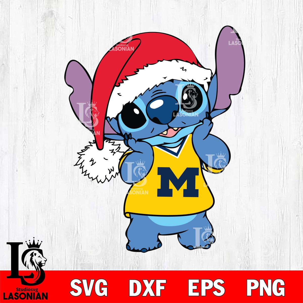 Michigan Wolverines Cute Stitch Christmas – lasoniansvg