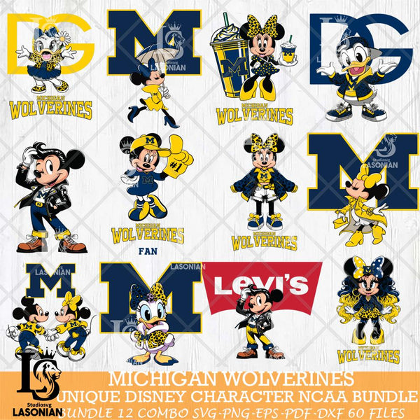 Michigan Wolverines Disney character NCAA Bundle 12 – lasoniansvg