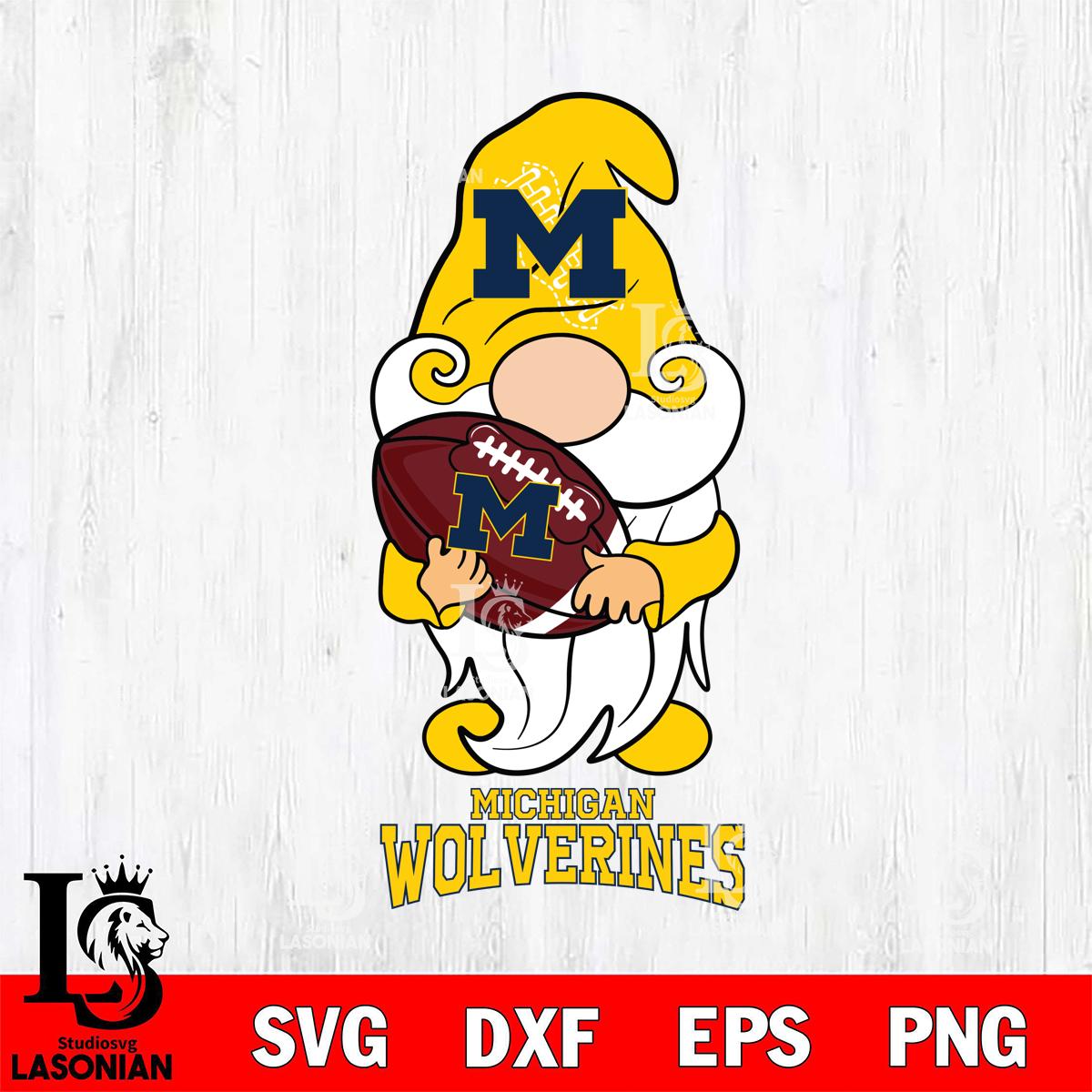 Michigan Wolverines Gnomes Christmas football – lasoniansvg