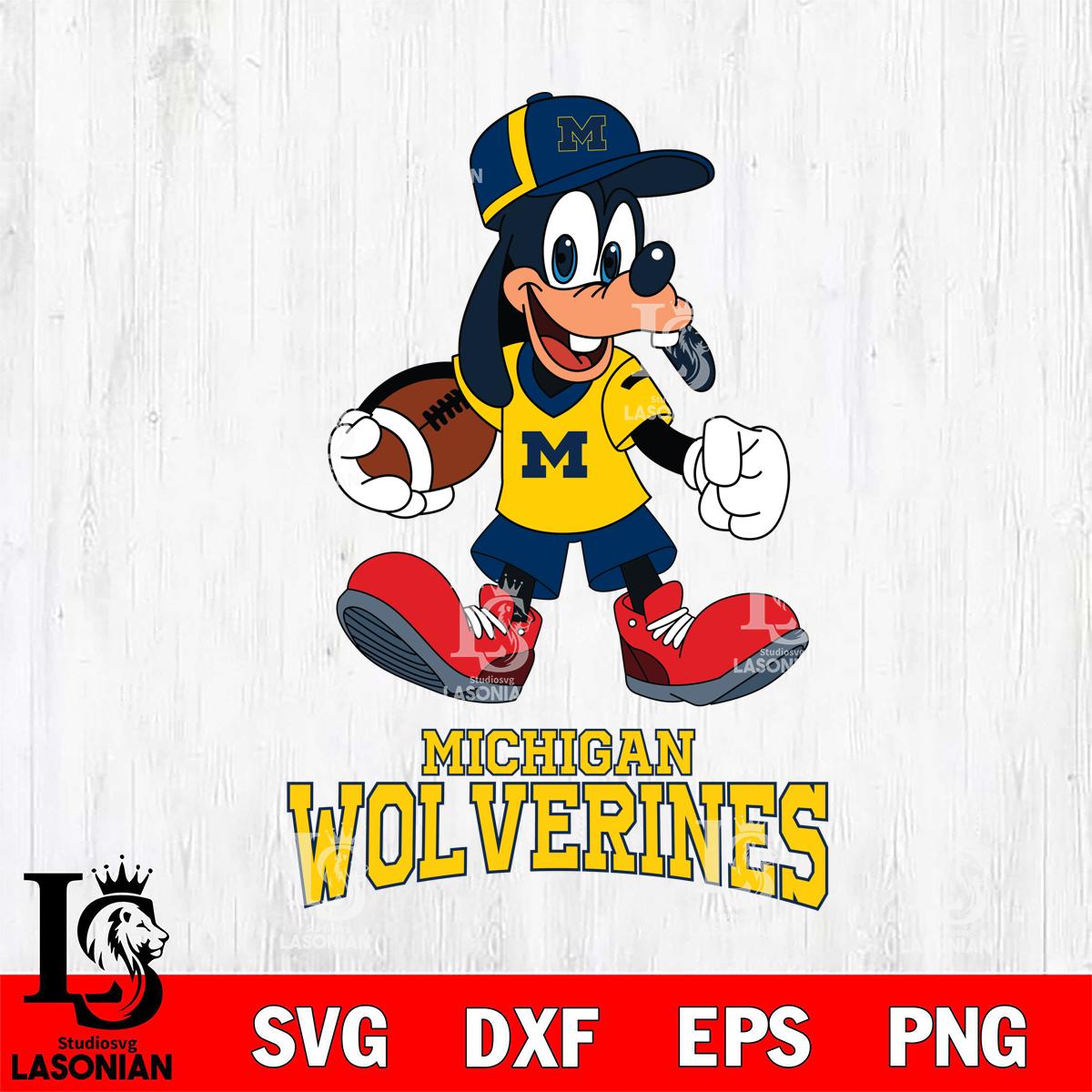 Michigan Wolverines Goofy Football Player – lasoniansvg