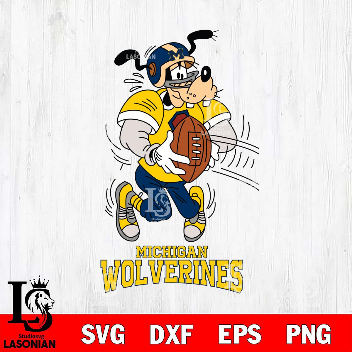 Michigan Wolverines Goofy Sport Football – lasoniansvg