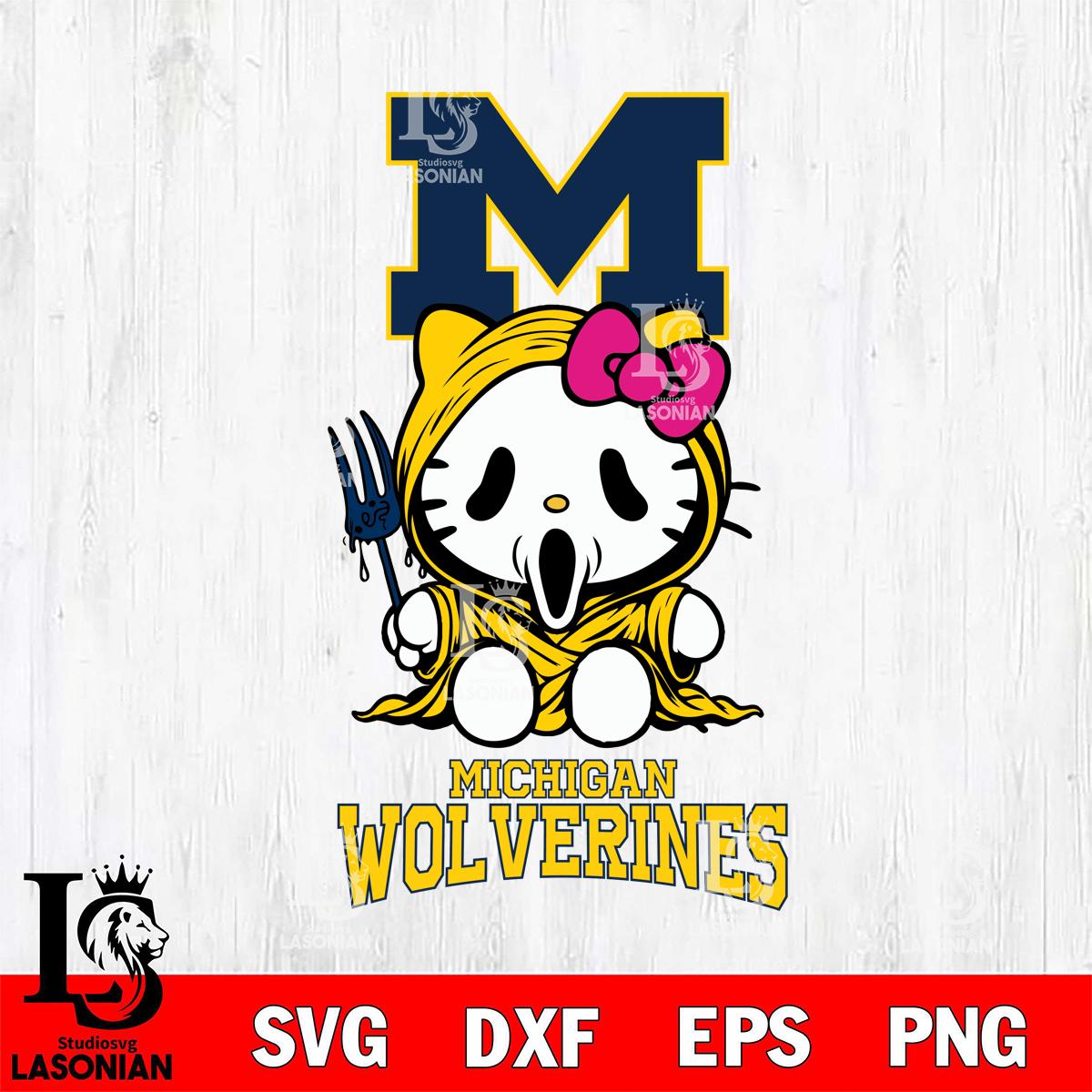 Michigan Wolverines Hello Kitty Horror 4 – lasoniansvg