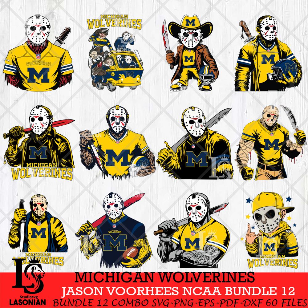 Michigan Wolverines Jason Voorhees Horror Bundle 12 SVG – lasoniansvg