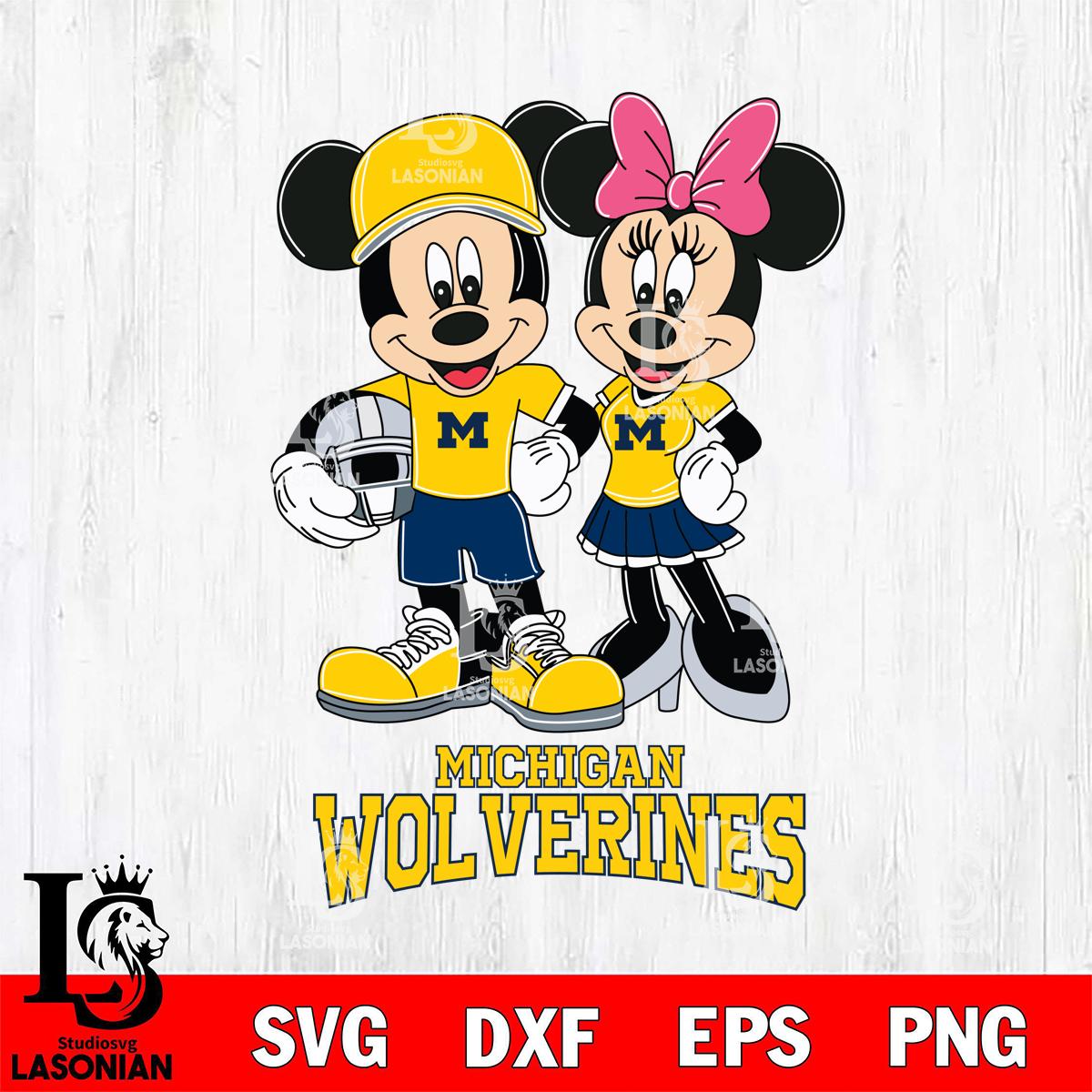 Michigan Wolverines Mickey Minnie Mouse Helmet – lasoniansvg