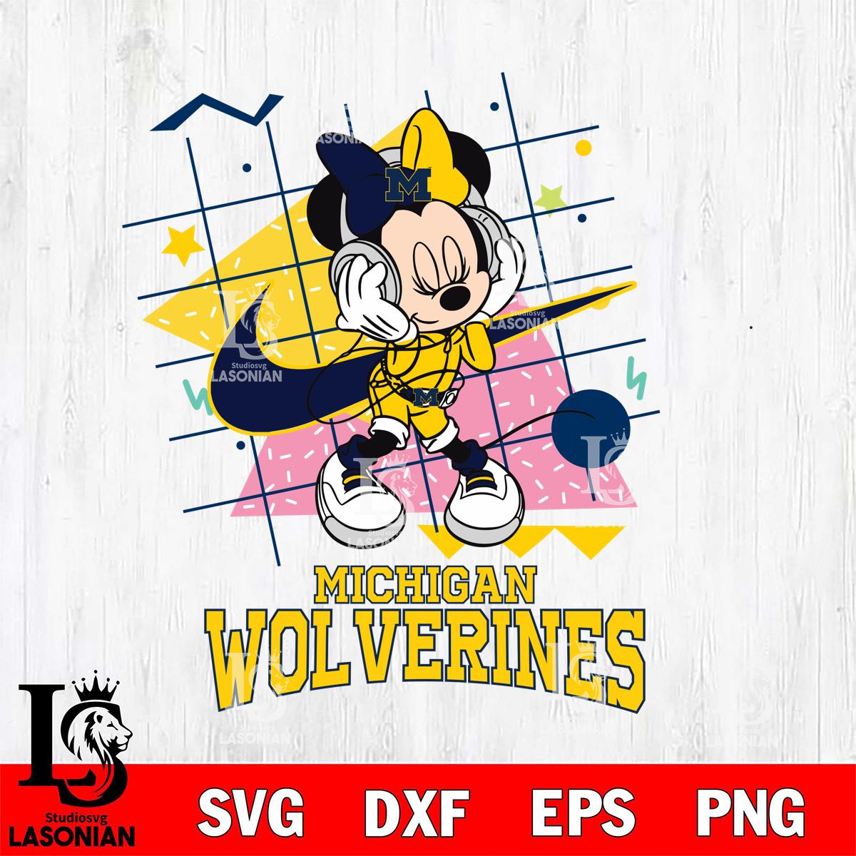 Michigan Wolverines Minnie Mouse Dancing – lasoniansvg