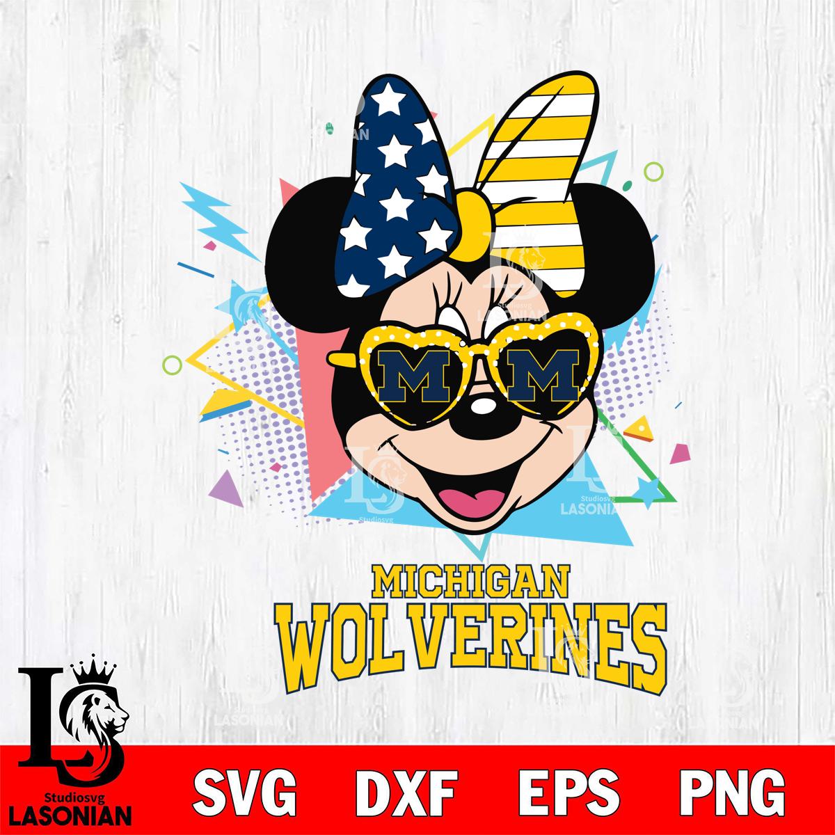 Michigan Wolverines Minnie Mouse Love Sport – lasoniansvg