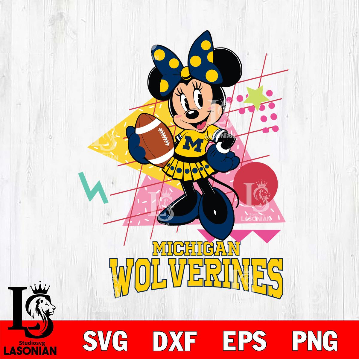 Michigan Wolverines Minnie Mouse Sport – lasoniansvg