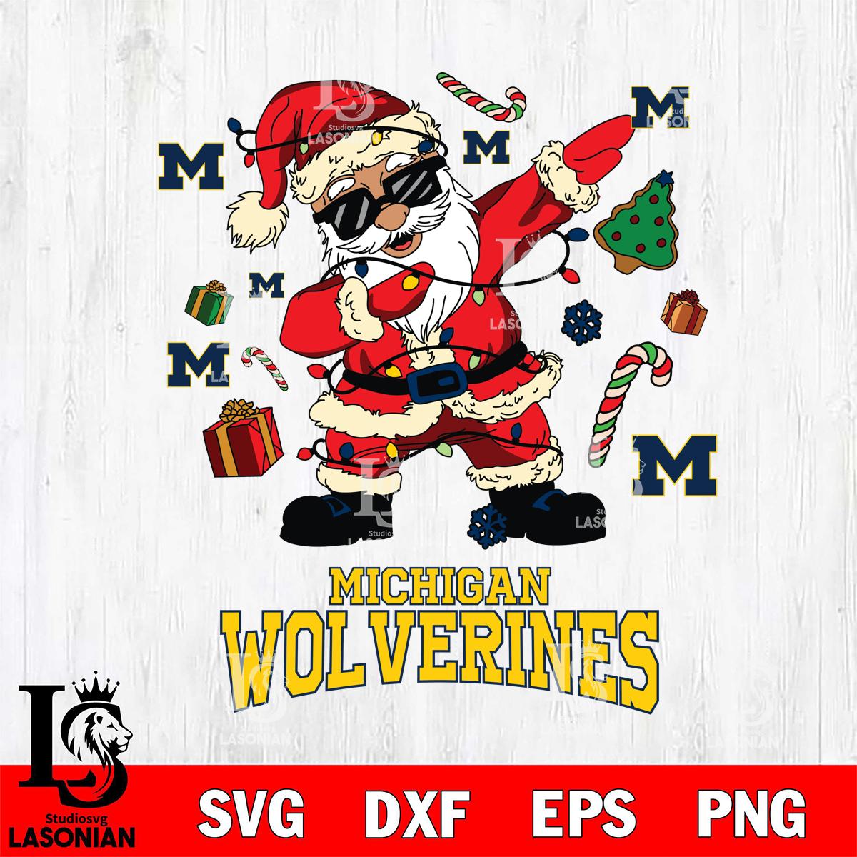 Michigan Wolverines Santa Claus Football – lasoniansvg