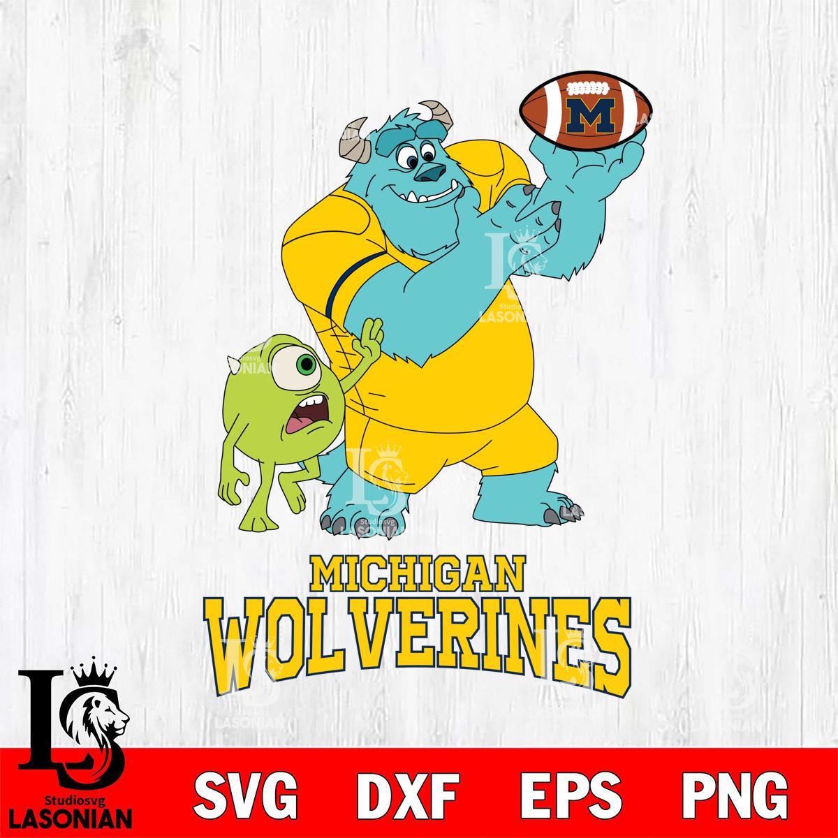 Michigan Wolverines Sully & Mike Football – lasoniansvg