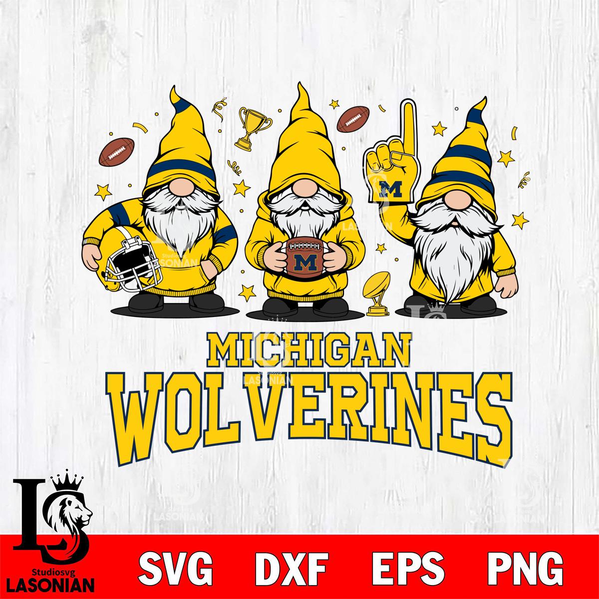 Michigan Wolverines Three Gnome FAN – lasoniansvg