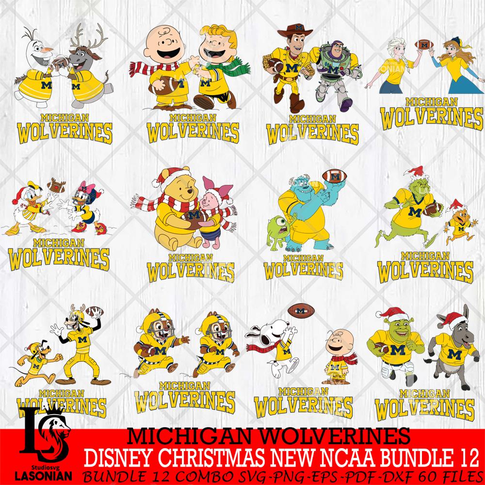 Michigan Wolverines Disney Christmas New NCAA Bundle 12 – lasoniansvg
