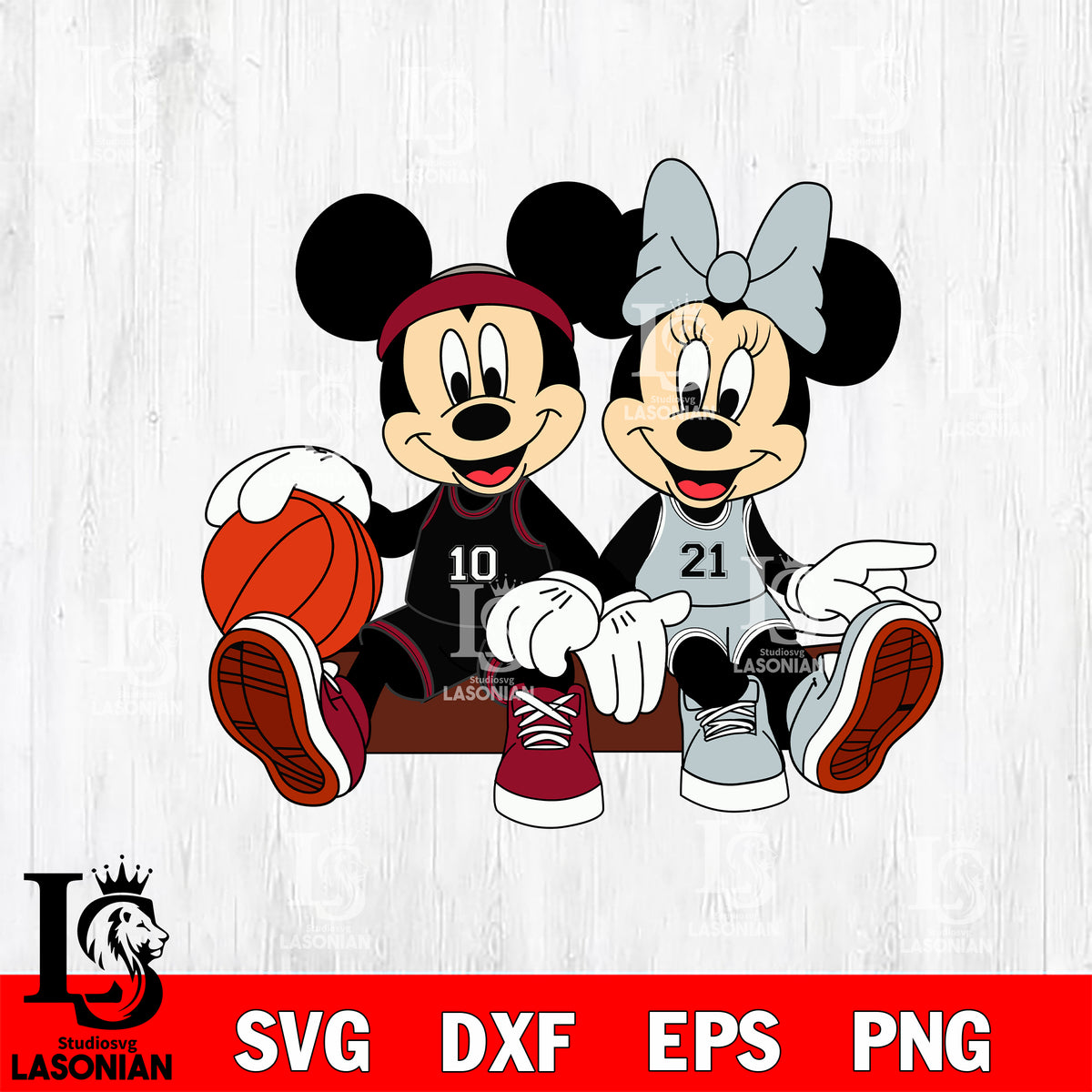 Mickey Miami Heat and Minnie San Antonio Spurs – lasoniansvg