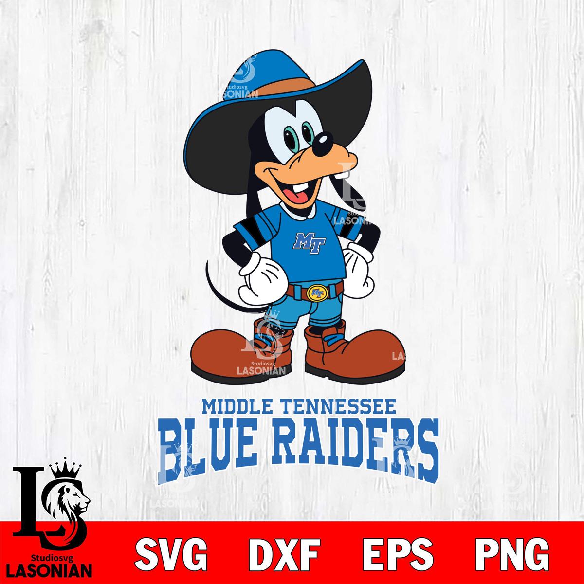Middle Tennessee Blue Raiders Goofy Cowboy Sport – lasoniansvg